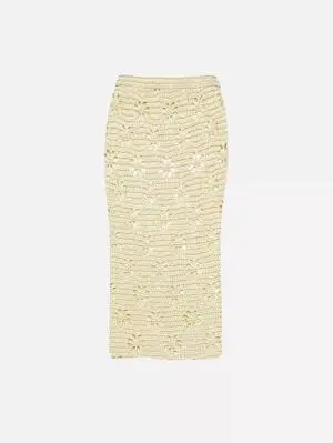 Calle Del Mar Floral Crochet Skirt