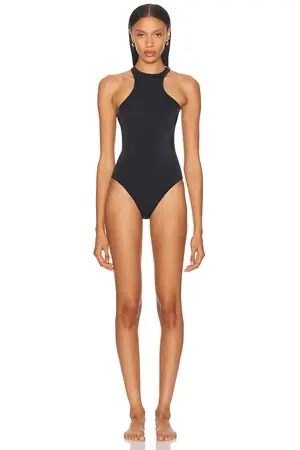 Attico One Piece Swimsuit Racerback - Black