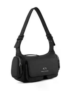Armani Exchange Logo-print Shoulder Bag - Black