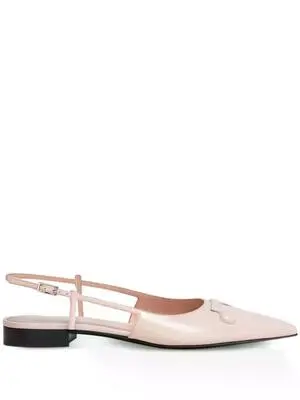 Marni Slingback Pointed-toe Flats - Pink