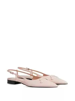 Marni Slingback Pointed-toe Flats - Pink
