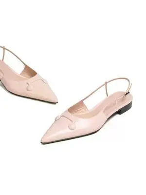 Marni Slingback Pointed-toe Flats - Pink