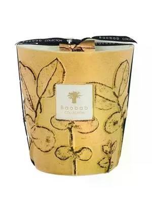 BAOBAB COLLECTION Garrigue Embossed Ceramic Candle - Yellow
