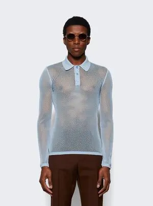 Gucci Long Sleeve Polo Petroleum