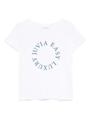 JUVIA Logo-print Cotton T-shirt - 100 White