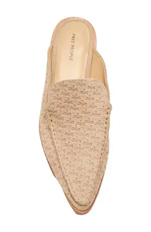 Free People Dragonfly Embossed Loafer - Faded Tan Suede