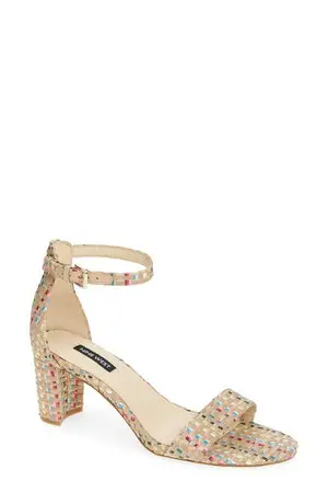 Nine West Ankle Strap Sandal - Light Natural Multi
