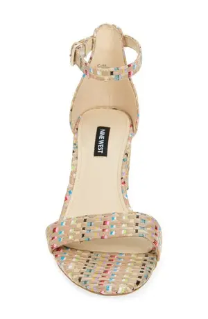 Nine West Ankle Strap Sandal - Light Natural Multi