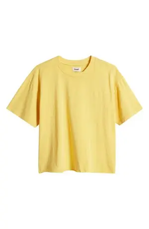 ELWOOD Core Oversize Crop Cotton T-shirt - Vintage Yellow