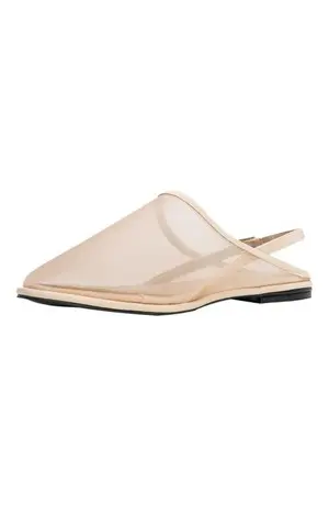 PROLOGUE SHOES Shen Mesh Sandals - Beige Faux Leather