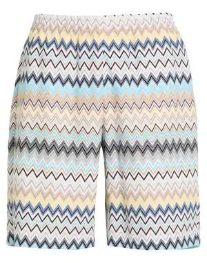 Missoni Chevron Print Knit Shorts - Blue