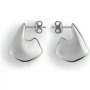 Bottega Veneta Mini Fin Earrings - 8117 Silver