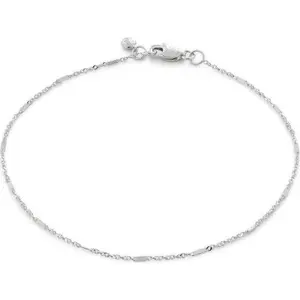 Monica Vinader Shimmer Chain Bracelet - 14kt Solid White Gold