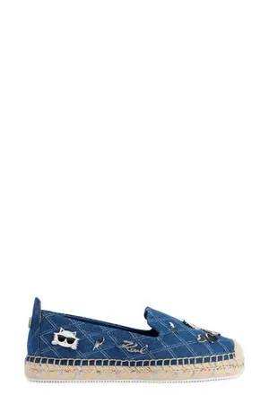 Karl Lagerfeld Paris Michaela Espadrille Flat - Blue
