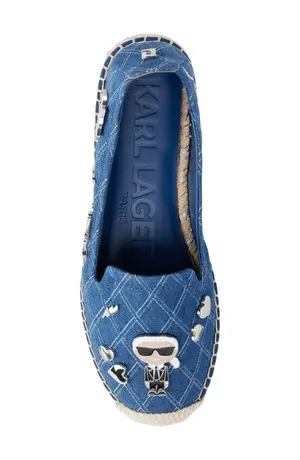 Karl Lagerfeld Paris Michaela Espadrille Flat - Blue