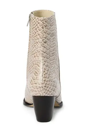 Matisse Caty Western Pointed Toe Bootie - Grey Croc