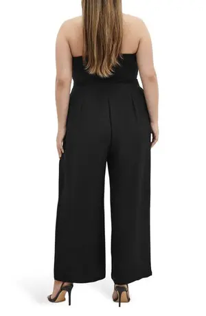 City Chic Jessa Strapless Jumpsuit