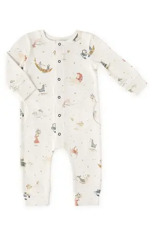 PEHR Print Long Sleeve Organic Cotton Romper - Zodiac