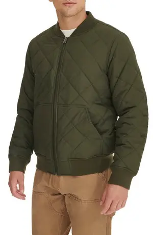 LEVI'S Quilted Bomber Jacket - Olive