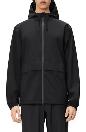 Rains Suva Waterproof Hooded Raincoat - Black