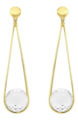 DEAN DAVIDSON Ipanema Drop Earrings - Crystal Quartz/gold