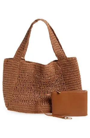 Sam Edelman Marcie Open Weave Raffia Tote
