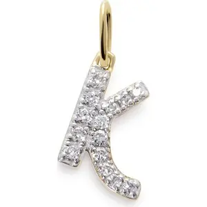 Monica Vinader Diamond Initial Pendant - K- 14k Yg