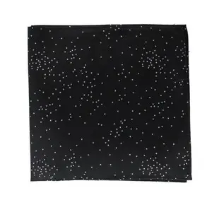 Trafalgar Mystere Metallic Star Light 12 X 12 Silk Pocket Square - Black