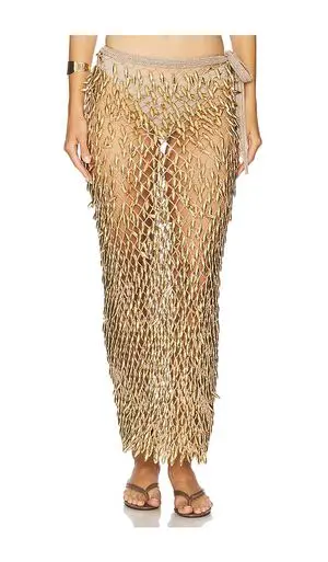 My Beachy Side Adora Hand Crochet Beaded Convertible Skirt/dress - Bronze