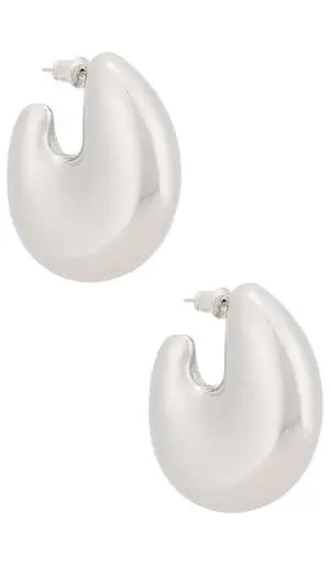 CASA CLARA Remy Hoop Earrings - Silver