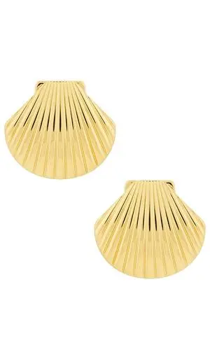 CASA CLARA Metallic Indigo Earrings - Gold