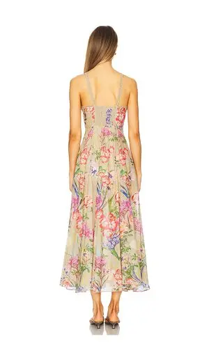 Charo Ruiz Ibiza Iraso Long Dress - Olive Botanic