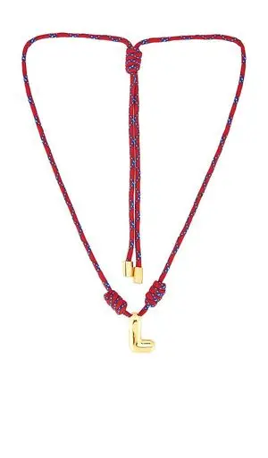 JOOLZ BY MARTHA CALVO Bubble Letter Corded Necklace - Red