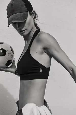 Free People Run Racer Sports Bra - Black