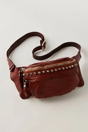 CAMPOMAGGI Studded Brato Belt Bag - Cognac