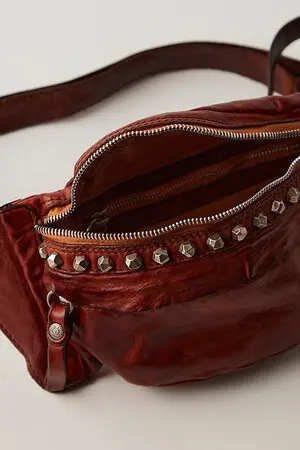 CAMPOMAGGI Studded Brato Belt Bag - Cognac