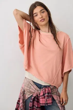 Free People We The Free Dolman Tee - Papaya Punch