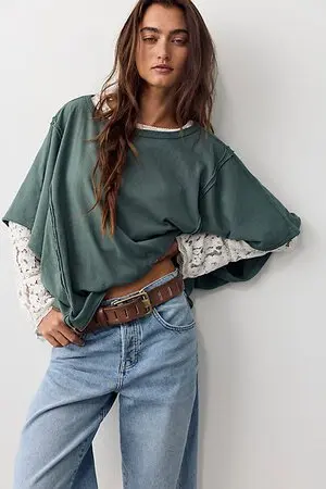 Free People We The Free Dolman Tee - Topiary