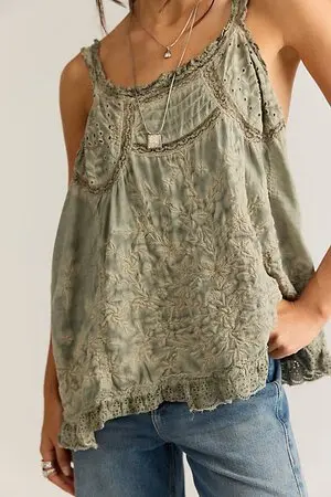 MAGNOLIA PEARL Eyelet Tank Top