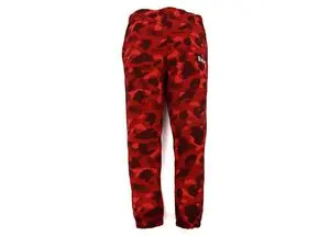 A BATHING APE Camo Sweat Pants - Red