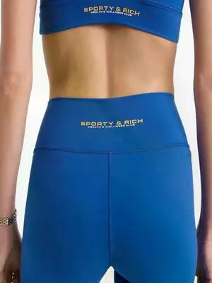 SPORTY & RICH Logo-print Leggings - Blue