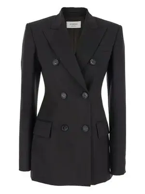 Sportmax Adamo Double-breasted Tailored Blazer - Black