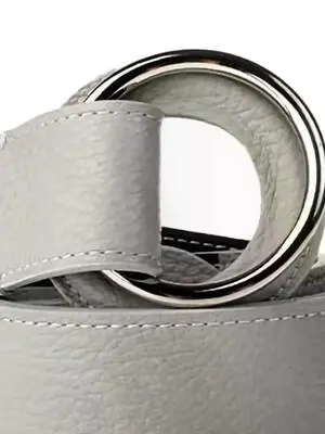 POCHE PARIS Leather Belt With Ring Hardware