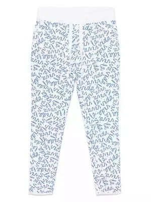 JUVIA Cotton-blend Straight Leg Pants - White