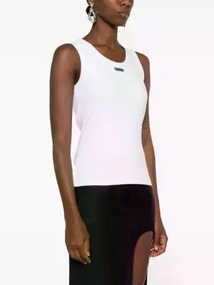 Alexander McQueen Logo-plaque Tank Top - White