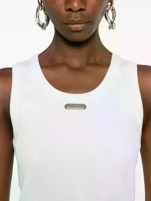 Alexander McQueen Logo-plaque Tank Top - White