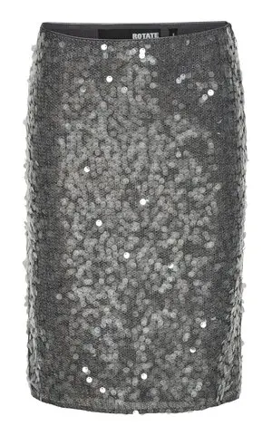 ROTATE BY BIRGER CHRISTENSEN Sequin Embellished Skirt - Grey