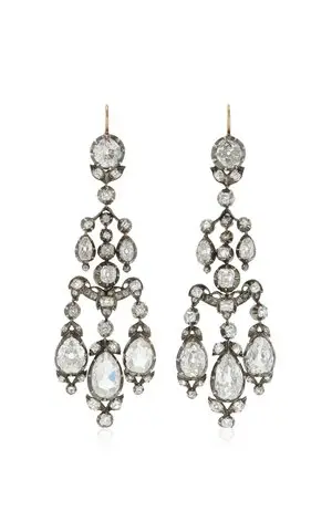 STEPHEN RUSSELL Antique Diamond Chandelier Earrings