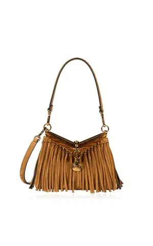 Etro Small Leather Fringed Shoulder Bag - Brown