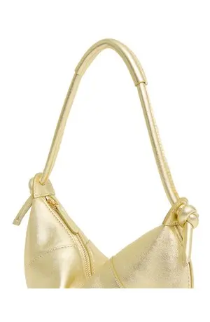 MANSUR GAVRIEL Mini Fortuna Metallic Leather Hobo Bag